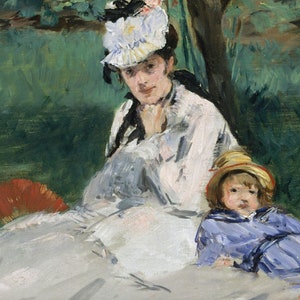 Manet the Monet Family in Their Garden at Argenteuil 1874 - Etsy