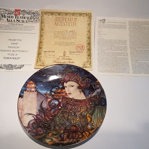Women of Puccini 6 Collector's Plates Painted by - Etsy