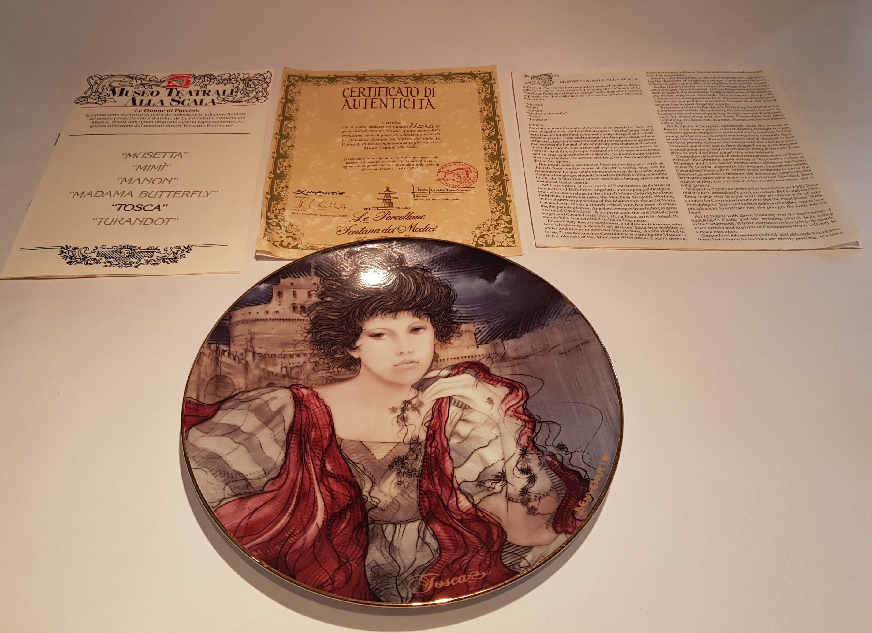 Women of Puccini 6 Collector's Plates Painted by - Etsy