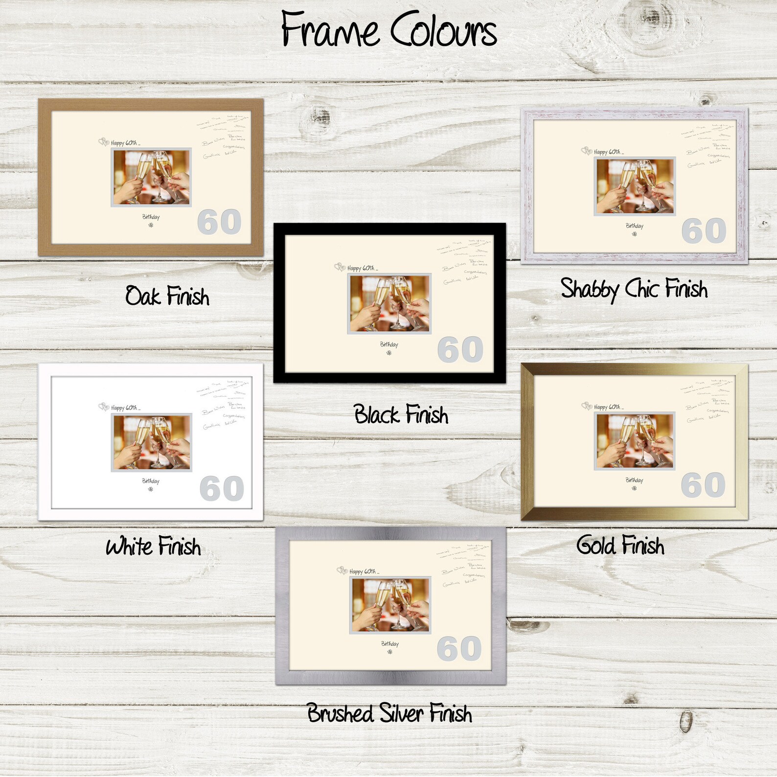 60th Photo Frame Word 60th Birthday Photo Frame Special Gift - Etsy