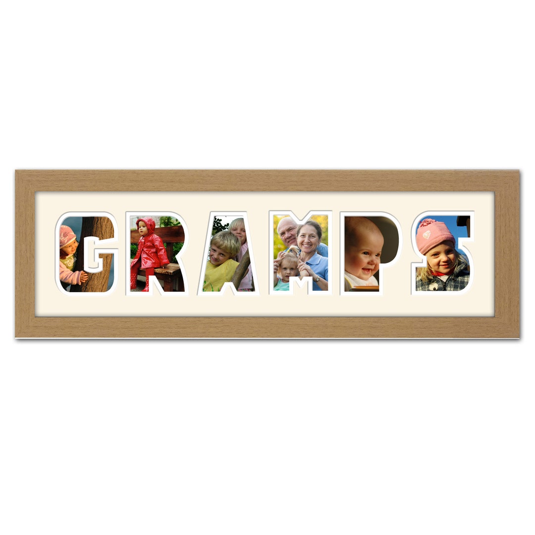 Gramps Photo Frame Word Name Photo Frame Special Gift Father's Day Gift ...
