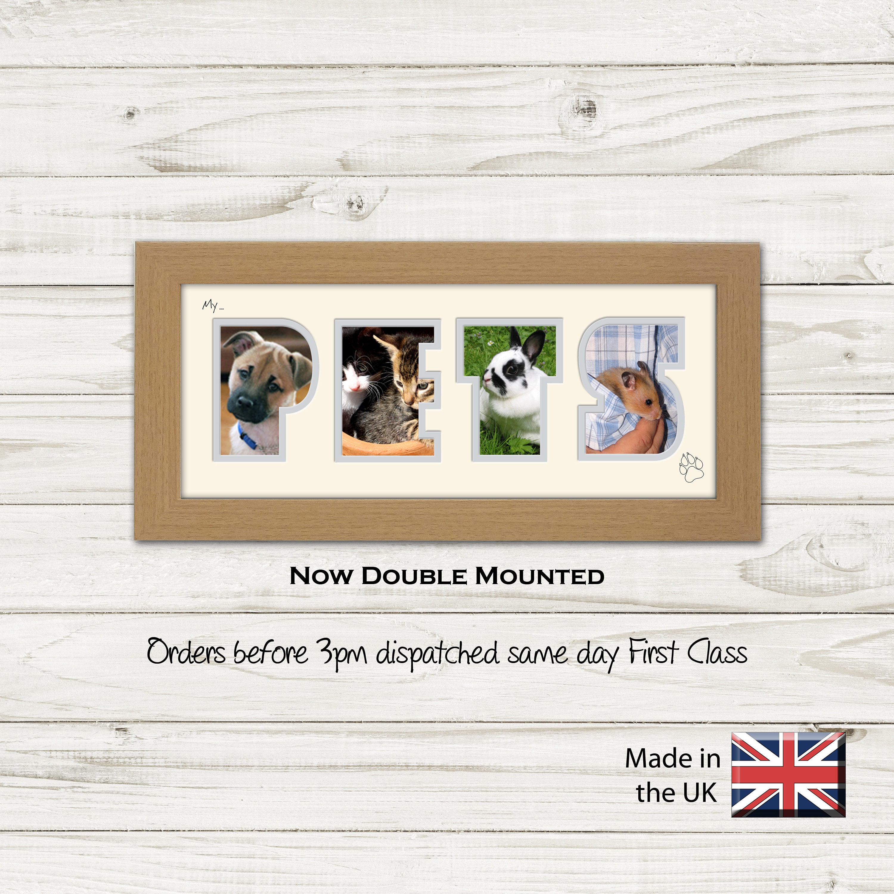 My Pets Photo Frame Word Name Photo Frame Special Gift Pet | Etsy