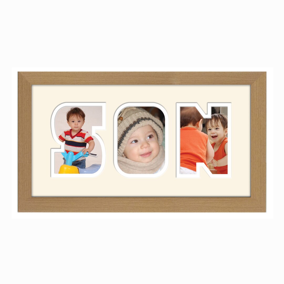 Son Photo Frame Word Name Photo Frame Special Gift Fathers Day 21 by ...