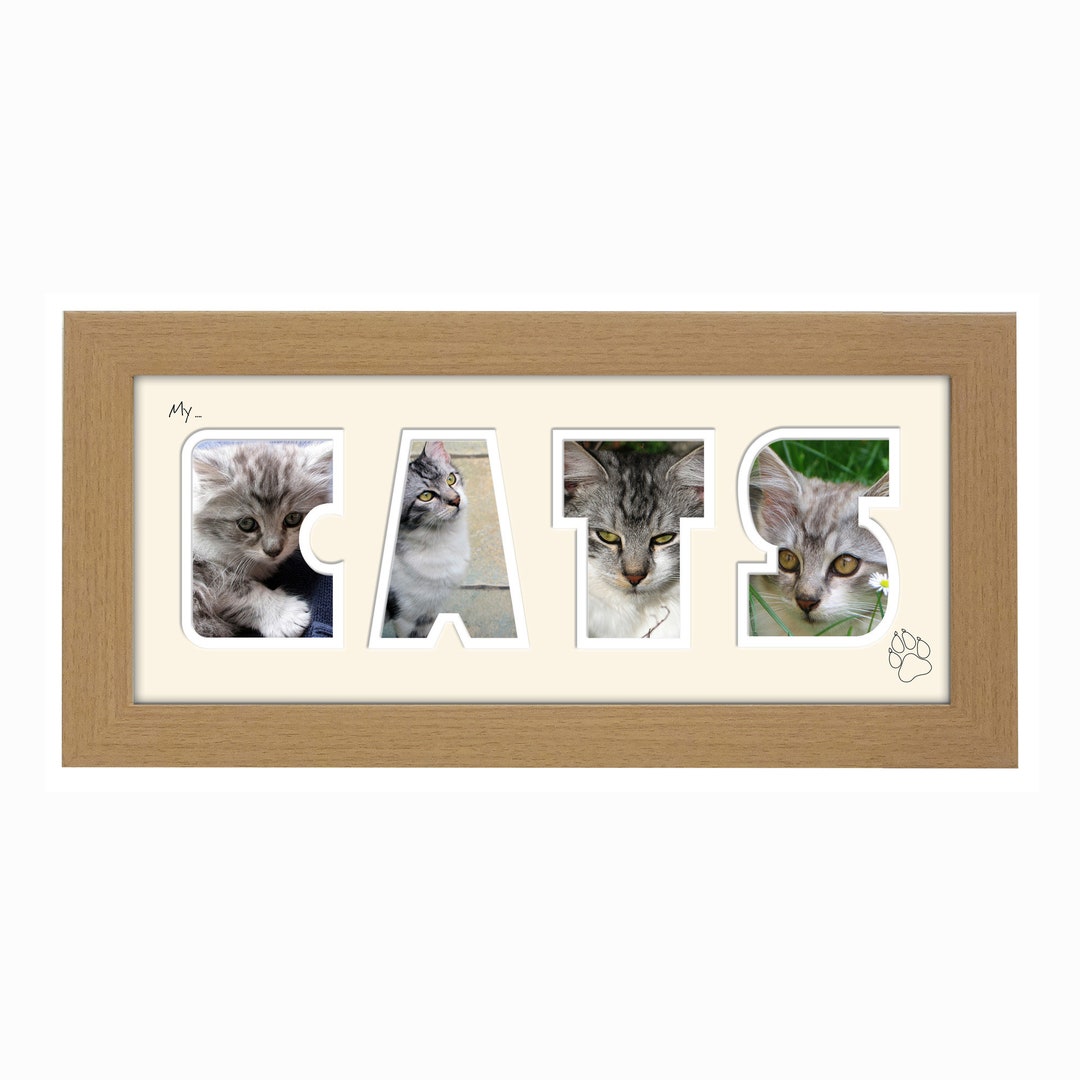 My Cats Photo Frame Word Name Photo Frame Special Gift Pet Photo Frame ...