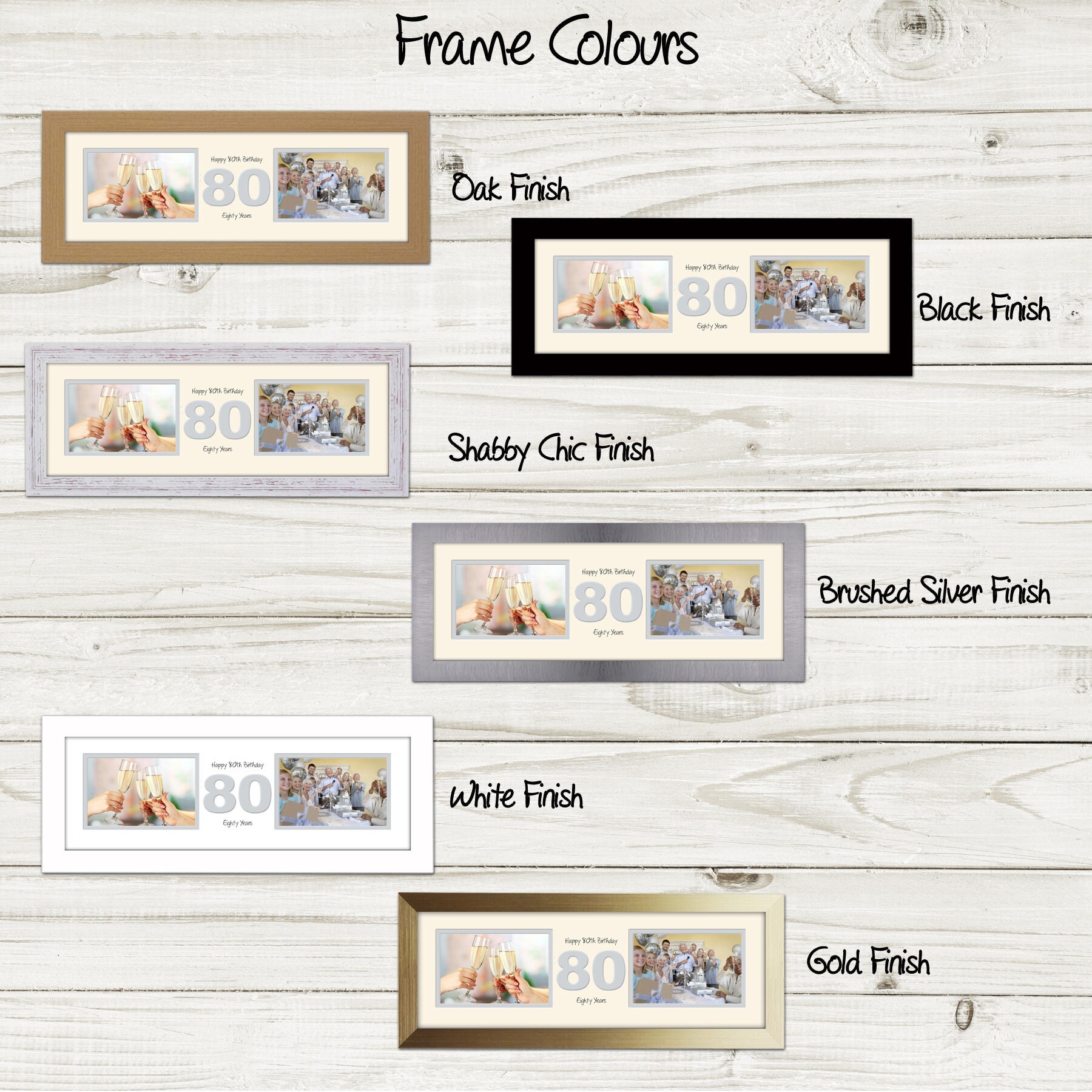 80th Photo Frame Word 80th Birthday Photo Frame Special Gift - Etsy UK