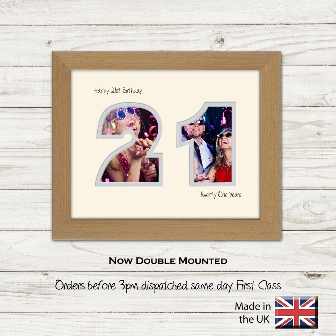 21st Photo Frame 21st Birthday Number Photo Frame Special Gift Word ...