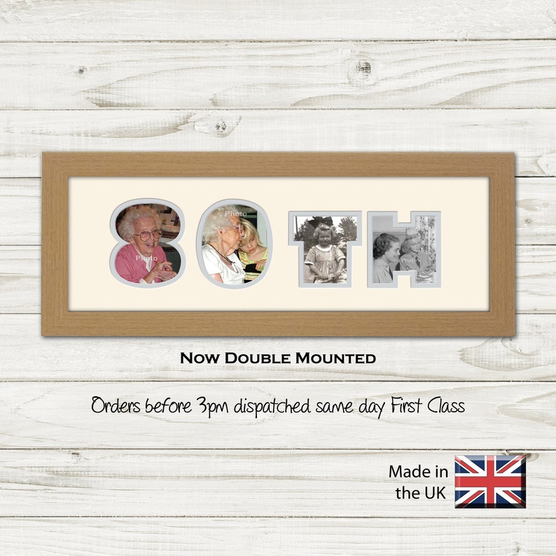 80th Photo Frame 80th Birthday Number Photo Frame Special Gift - Etsy