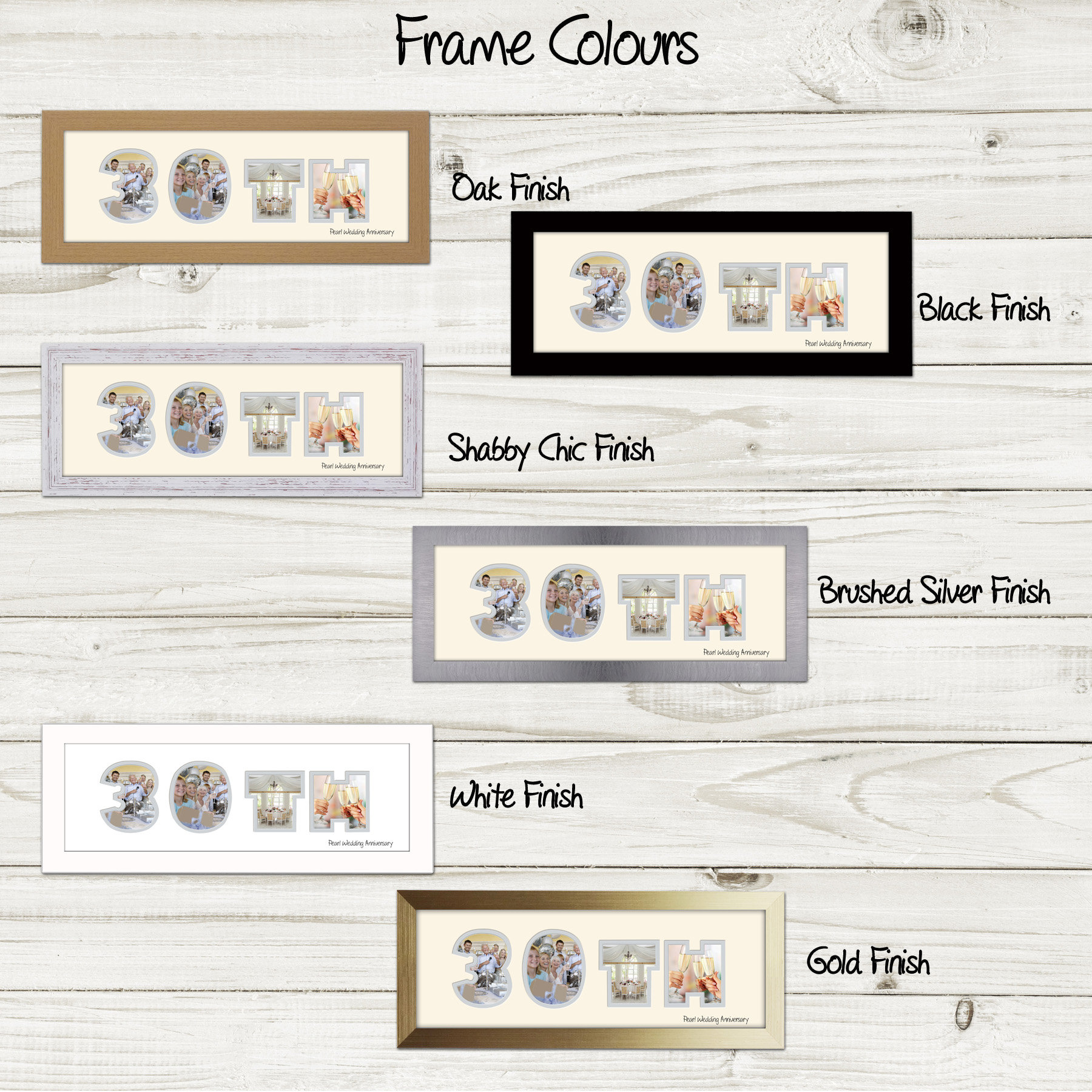 30th Photo Frame 30th Anniversary Number Photo Frame Pearl - Etsy UK