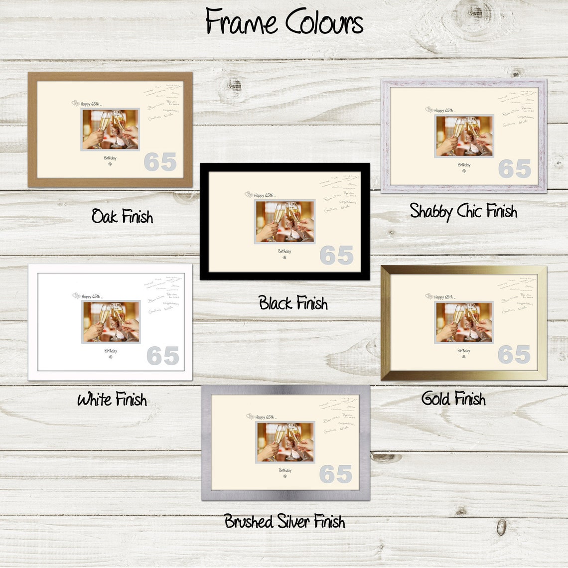 65th Photo Frame Word 65th Birthday Photo Frame Special Gift - Etsy