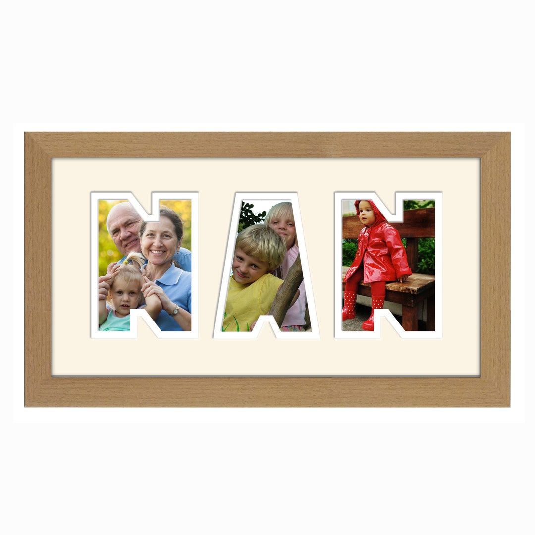Nan Photo Frame Word Name Photo Frame Best Mothers Day Gift - Etsy UK