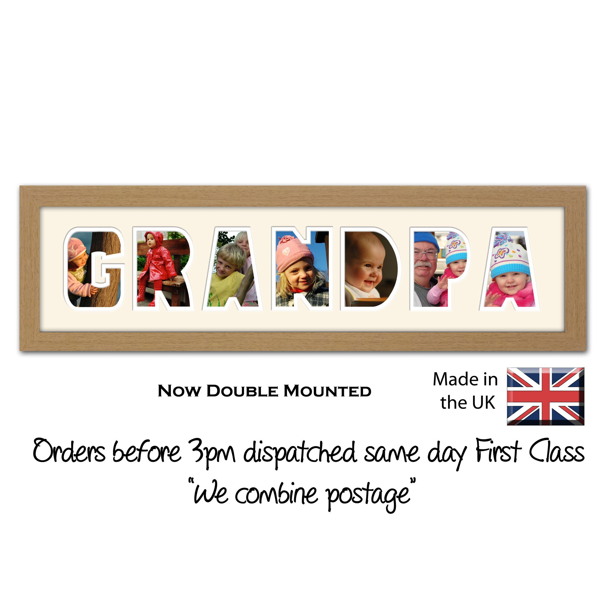 Grandpa Photo Frame Word Name Photo Frame Special Gift | Etsy UK