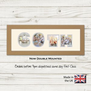 60th Photo Frame 60th Birthday Number Photo Frame Special Gift - Etsy UK