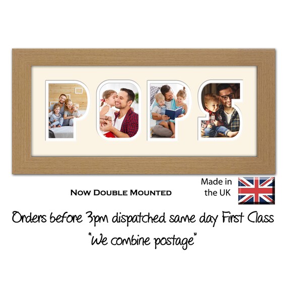Pops Photo Frame Word Name Photo Frame Special Gift - Etsy UK
