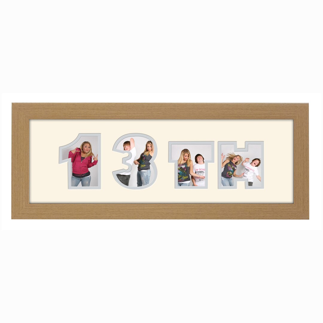 13th Photo Frame 13th Birthday Number Photo Frame Special Gift Word ...