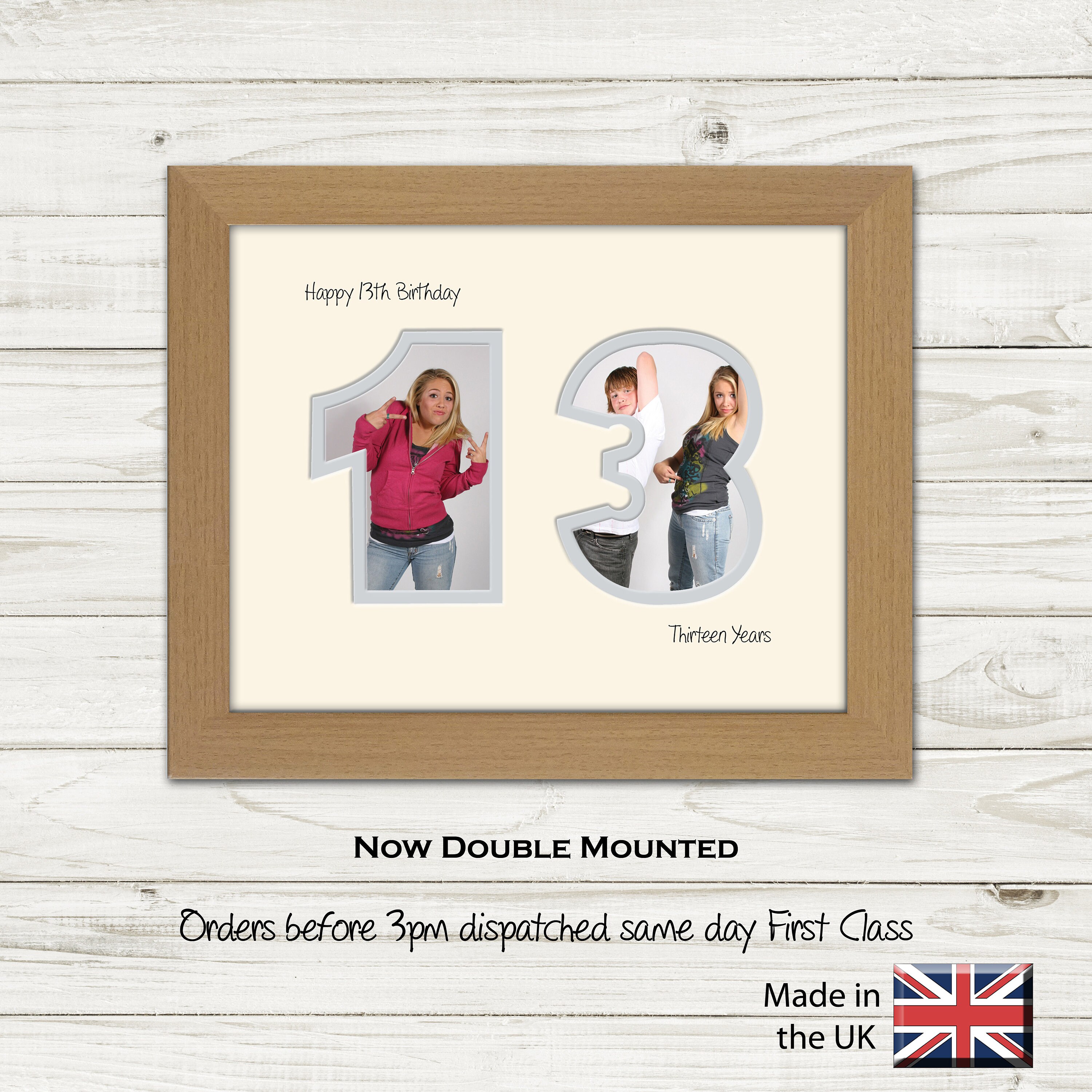 13th Photo Frame 13th Birthday Number Photo Frame Special Gift | Etsy