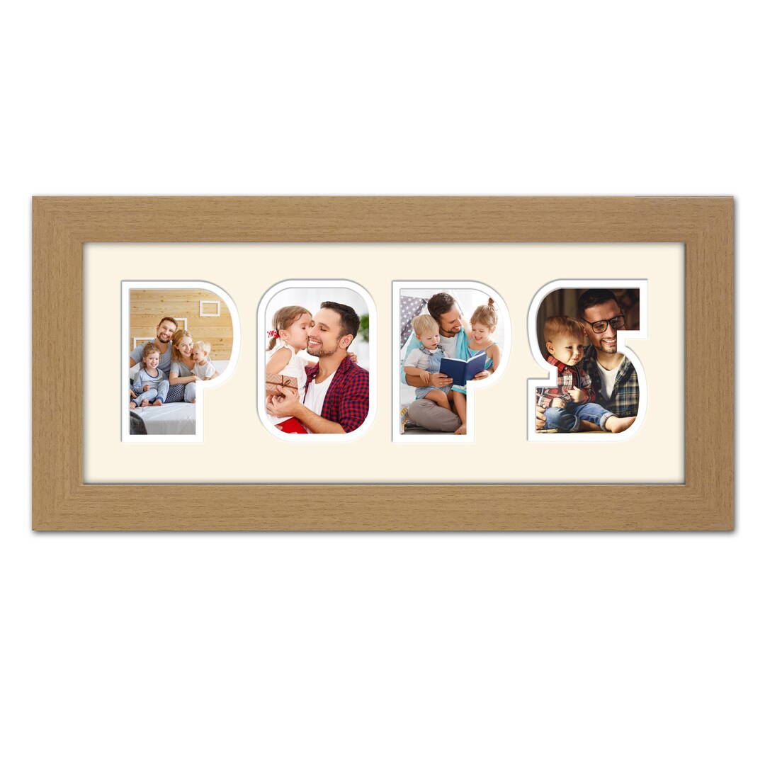 Pops Photo Frame Word Name Photo Frame Special Gift Father's Day Gift ...