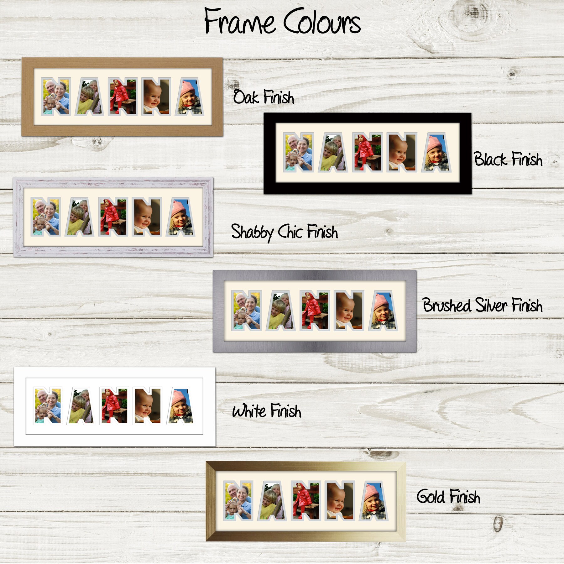 Nanna Photo Frame Word Name Photo Frame Special Gift Mothers - Etsy UK