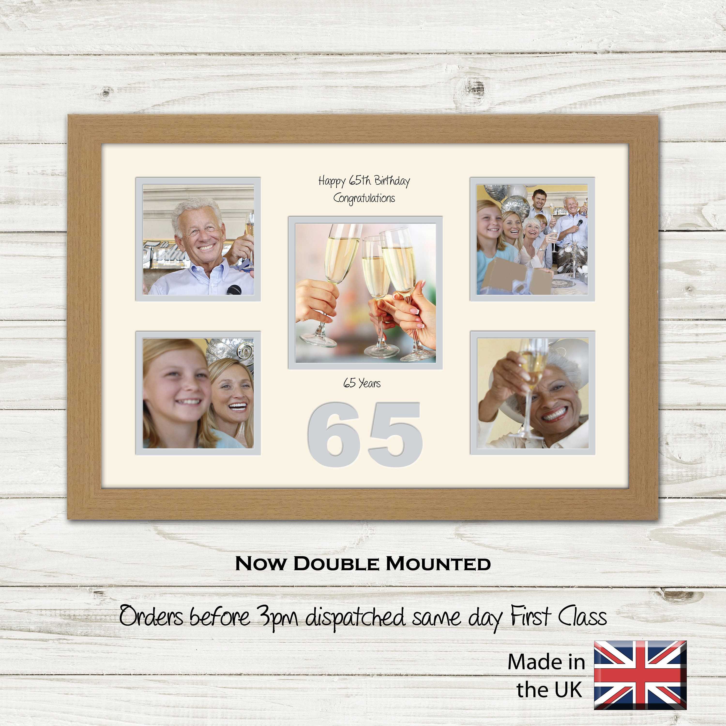 65th Photo Frame Word 65th Birthday Photo Frame Special Gift - Etsy UK