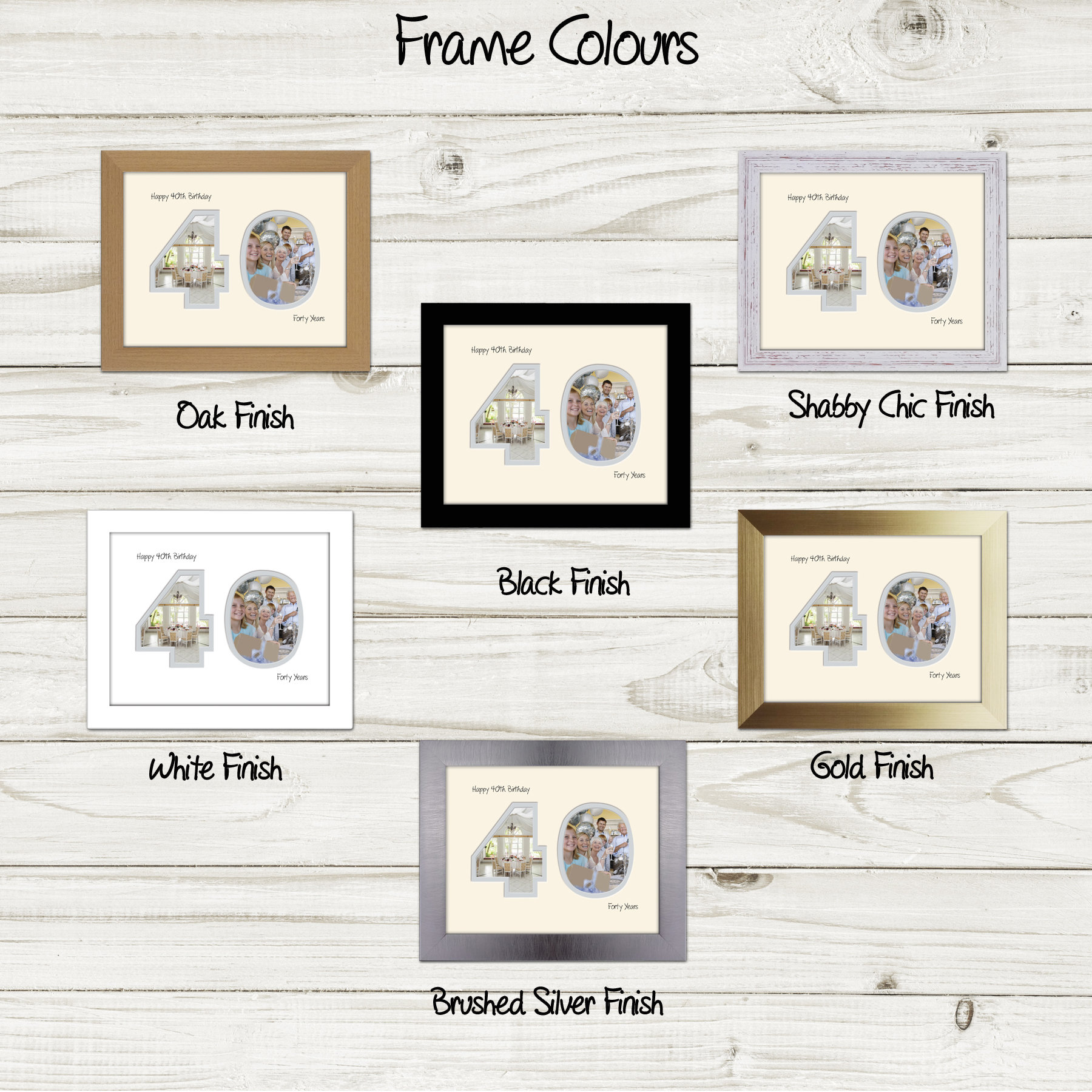 40th Photo Frame 40th Birthday Number Photo Frame Special Gift | Etsy