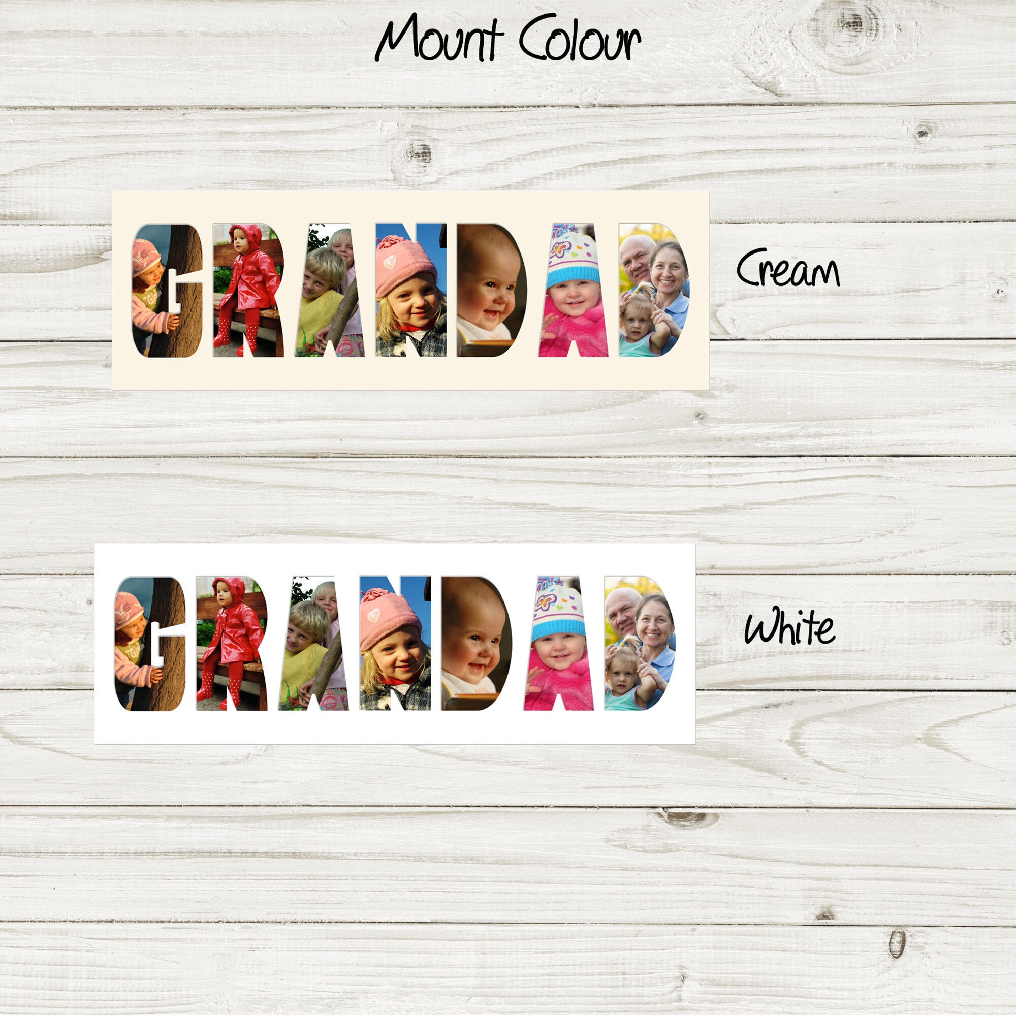 Grandad Photo Frame: UK Made Word Art Gift, 22x8 Inch Wood Frame - Etsy UK