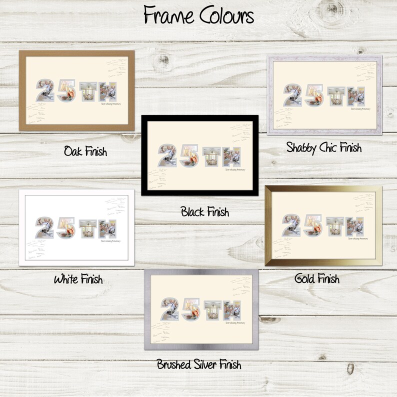25th Photo Frame 25th Anniversary Photo Frame Silver Wedding - Etsy UK