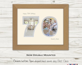 Happy 70th Birthday Wooden Photo Frame Gift - Etsy UK