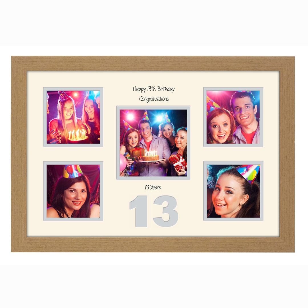 13th Photo Frame Word 13th Birthday Photo Frame Special Gift 5SQBOX ...