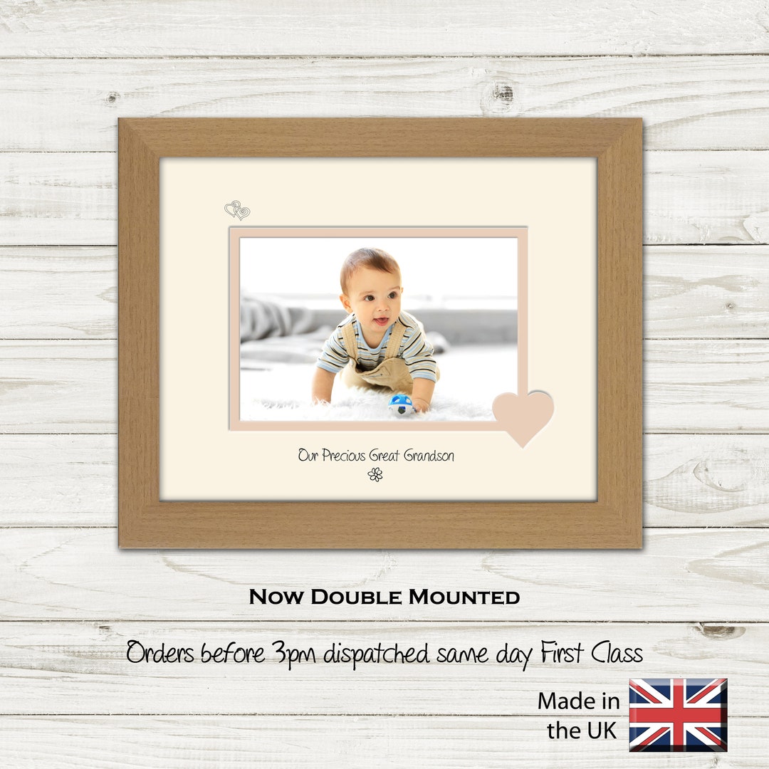 Great Grandson Photo Frame Our Precious Great Grandson Photo Frame Gift ...