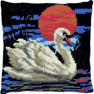 Pako Birds Chunky Cross Stitch Embroidery Cushion Pillow Craft Kit - 40 ...