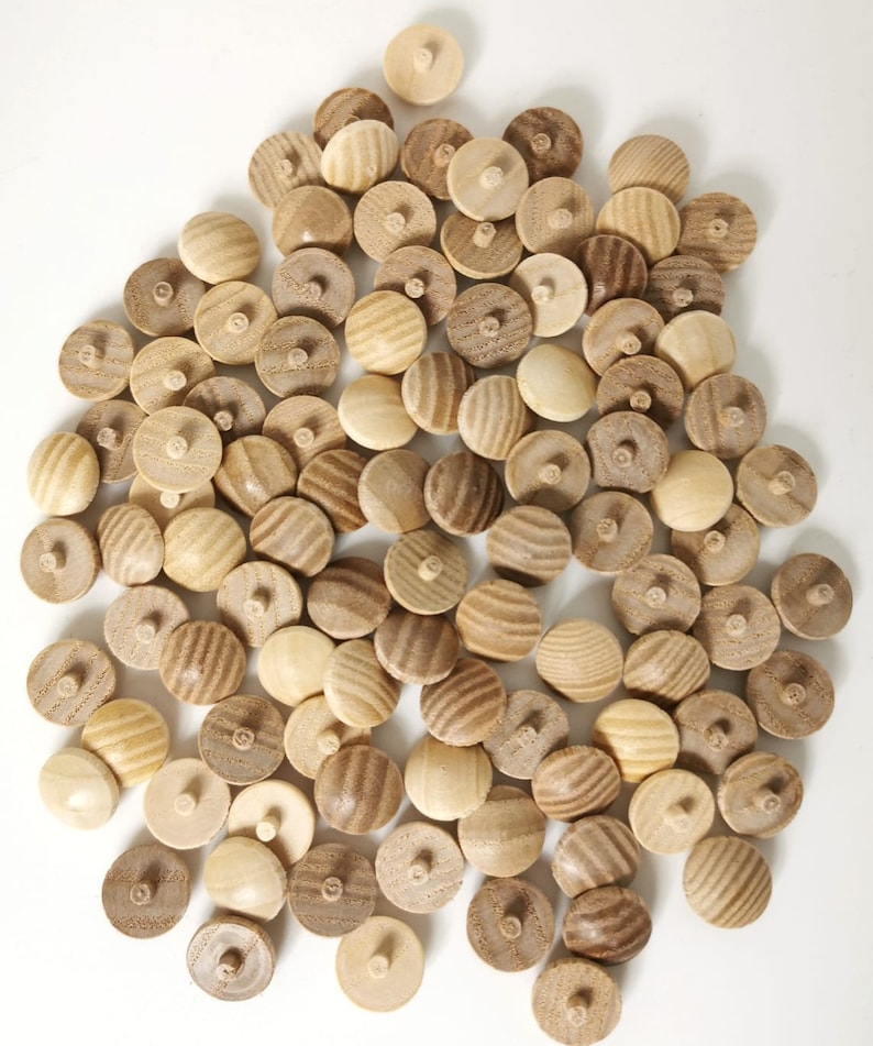 Press Fit Solid Wood Screw Cover Caps Oak Beech Ash PZ2 POZI TORX 15 10 ...