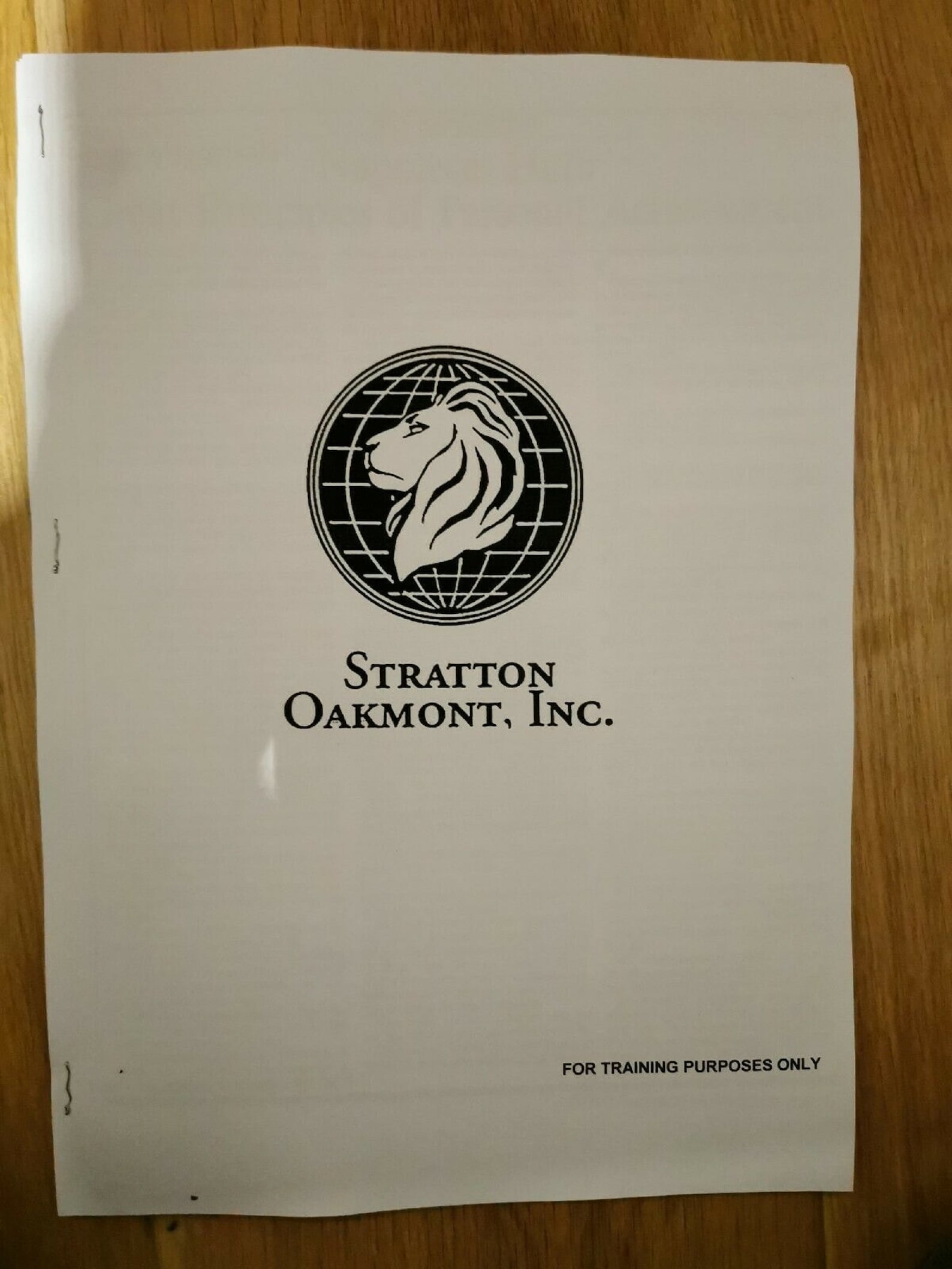 Stratton Oakmont Sales Training Manual Jordan Belfort Wolf of - Etsy UK