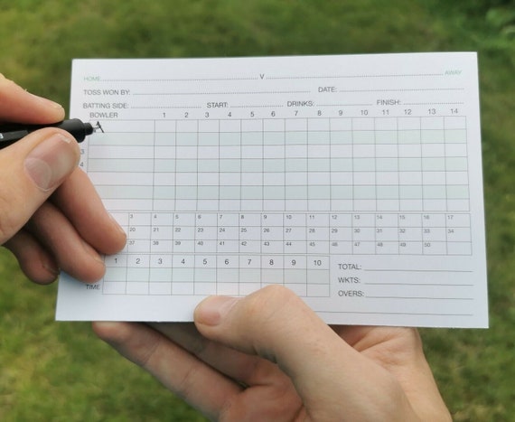 Cricket Umpire Score Cards 50 Overs Score Sheets Referee - Etsy UK