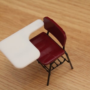 Dollhouse School Chair Desk - Etsy