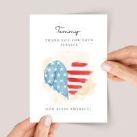 Military Card, Military Thank You Card, Thank You for Your Service Card ...