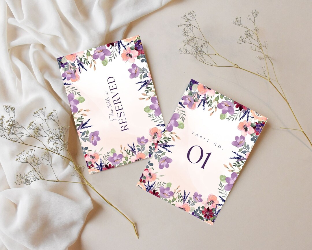 Printable Name & Place Cards JA7810 - Etsy