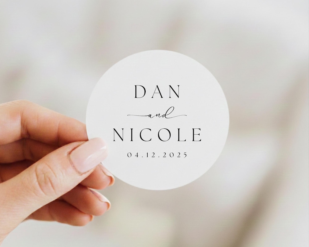 Custom Wedding Labels for Envelopes With Date and Bride/groom - Etsy