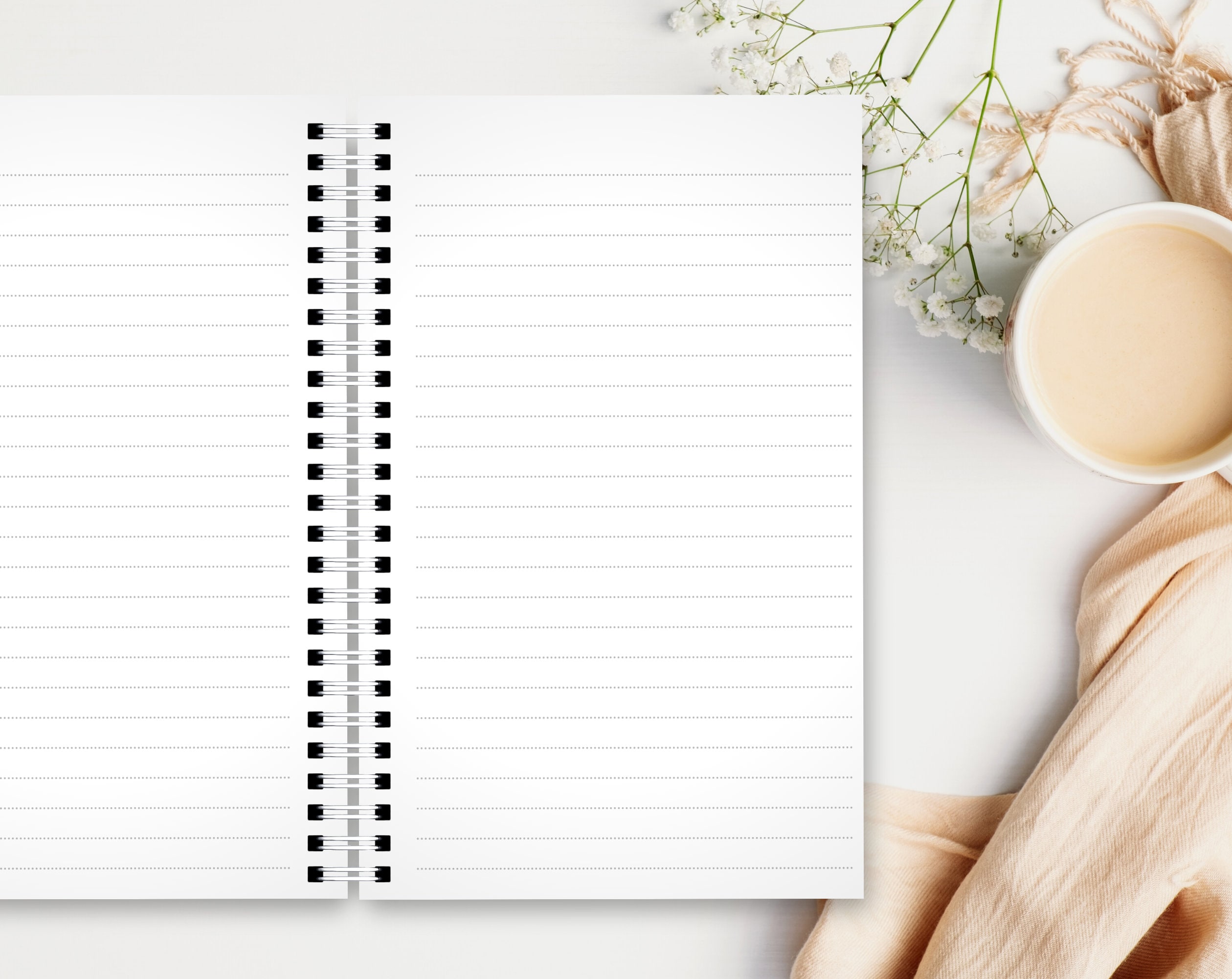 Hardcover Spiral Notebook Blushing Blossoms Spiral Bullet - Etsy