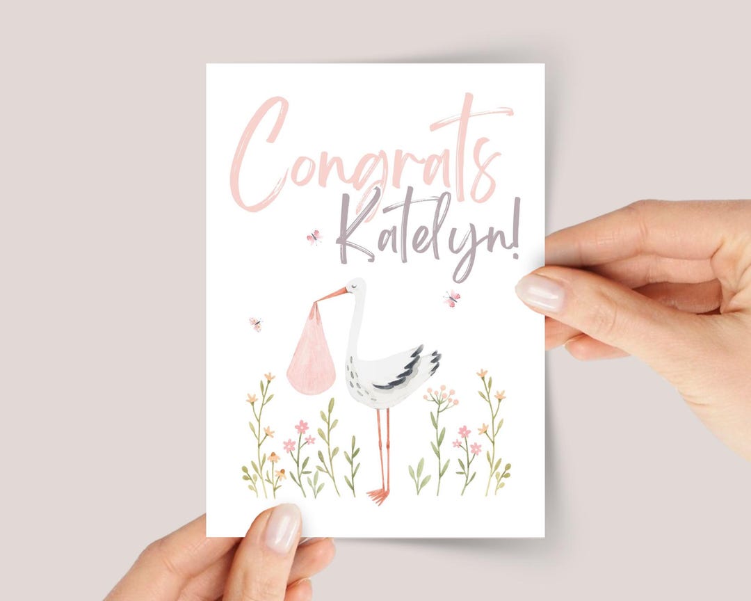 Baby Shower Card for Expecting Mom of Baby Girl - Etsy