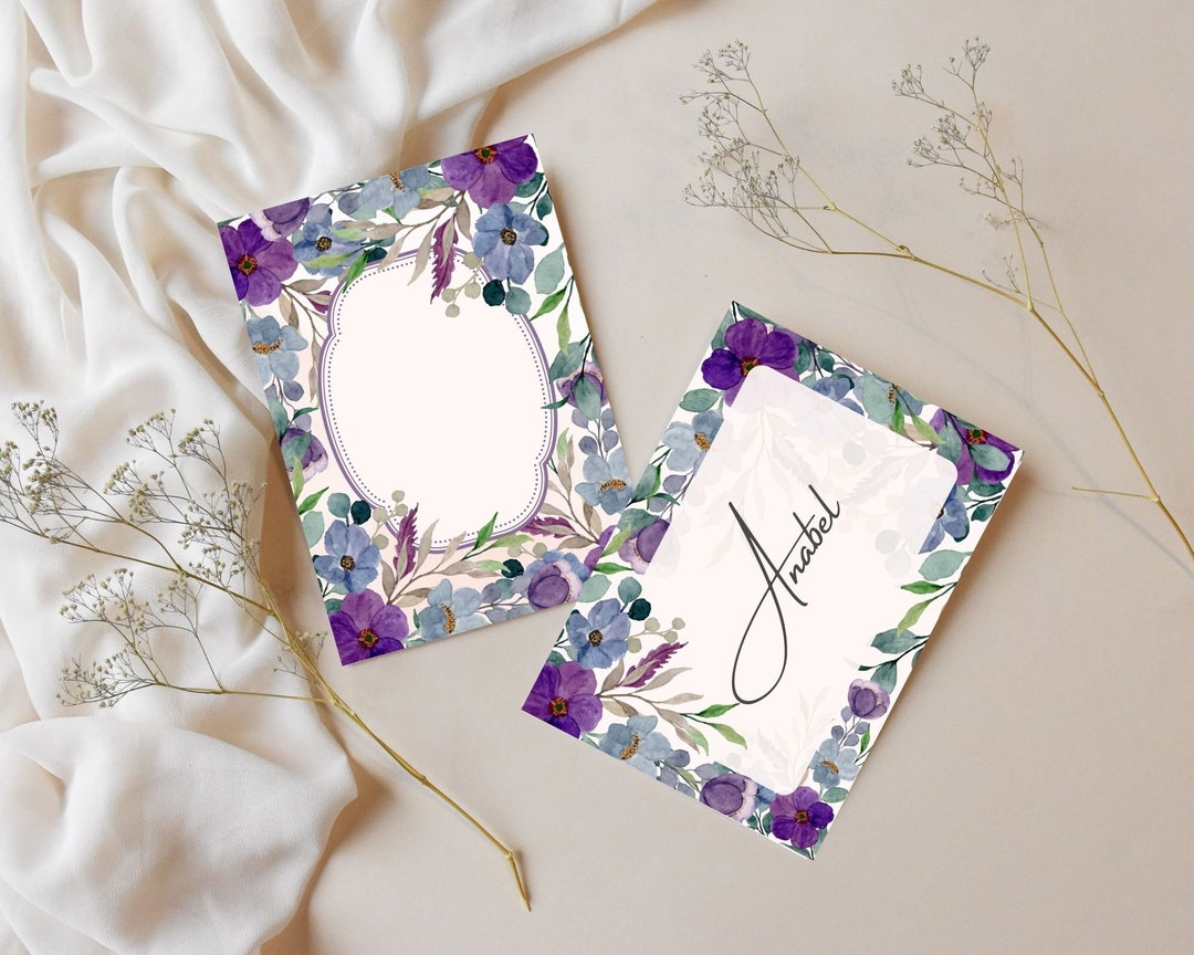 Printable Name & Place Cards JA7632 - Etsy