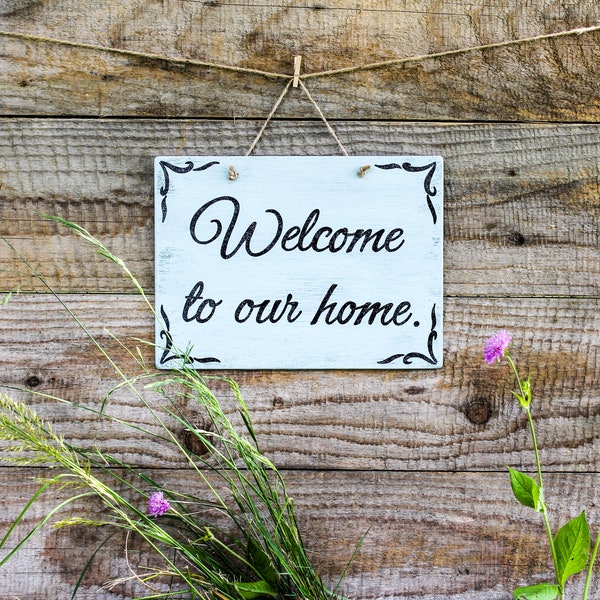 Shabby Chic Welcome - Etsy