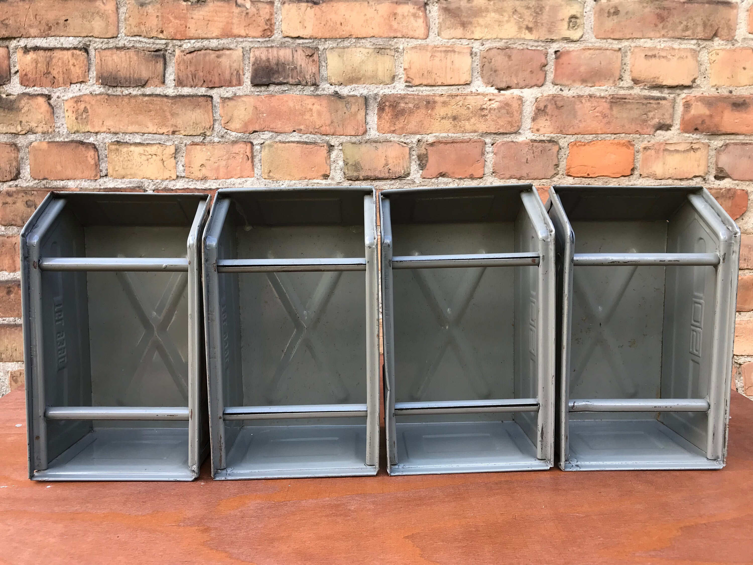 4er Set kleine Stapelboxen grau Schäferkisten