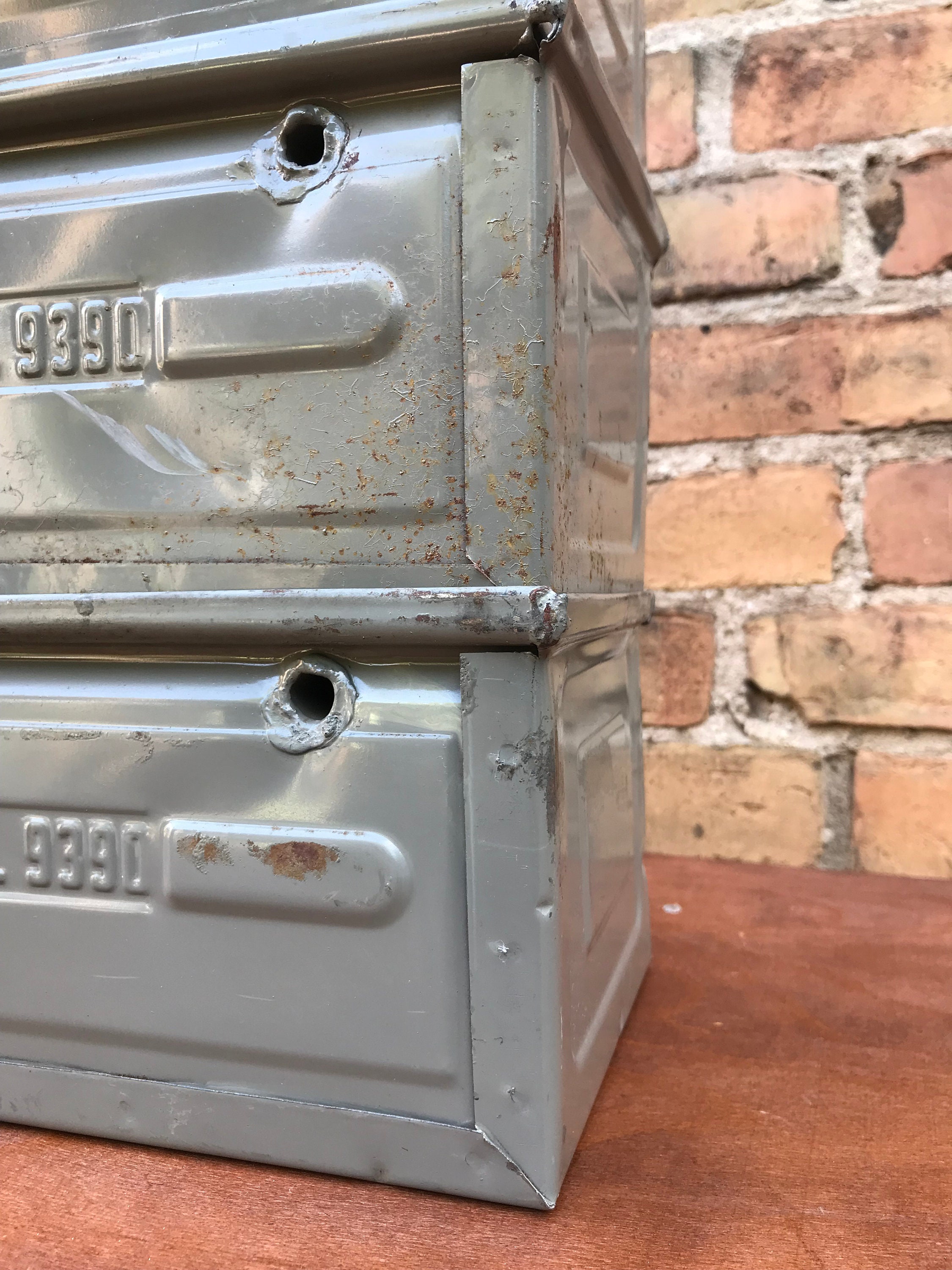 4er Set kleine Stapelboxen grau Schäferkisten