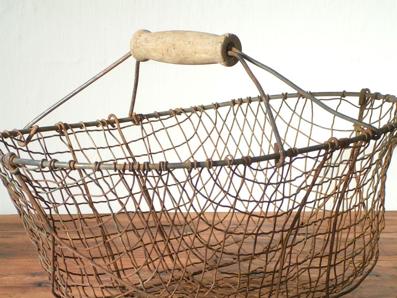 decorative old vintage wire basket