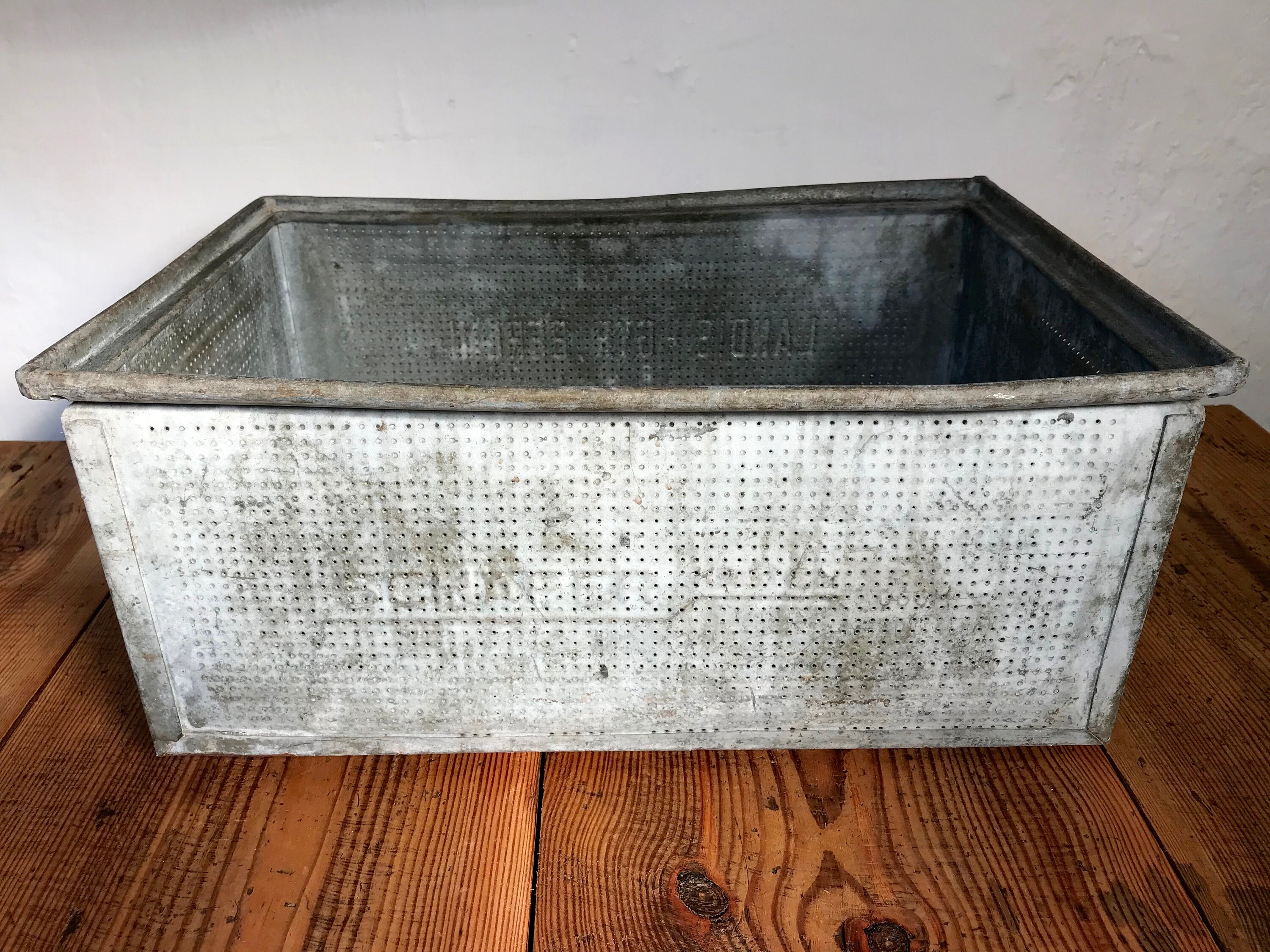 Vintage staple box 47x32x20 Shepherd's box perforated sheet metal box