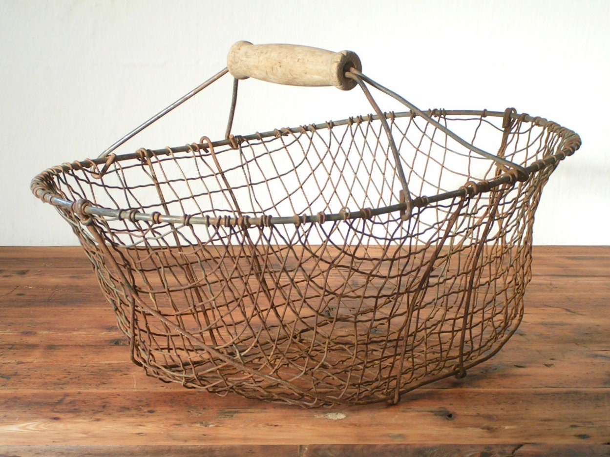 decorative old vintage wire basket