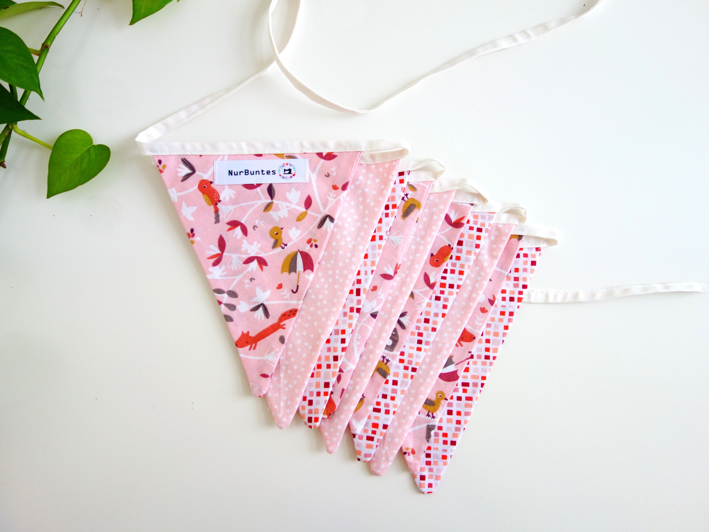 Pennant Chain Birthday Squirrel. Fabric Garland Children's Room ...