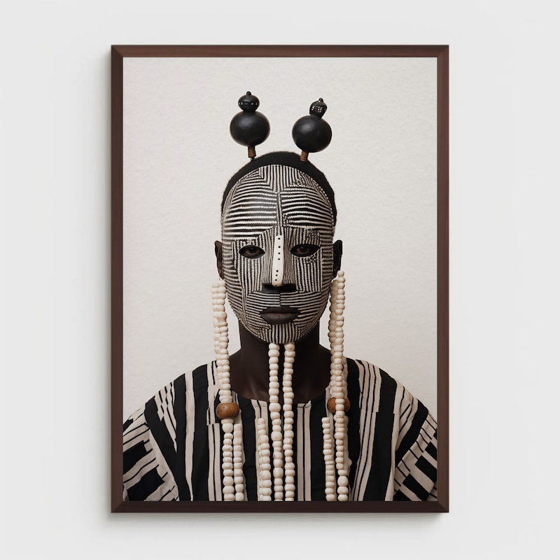African Mask Art Canvas - Etsy