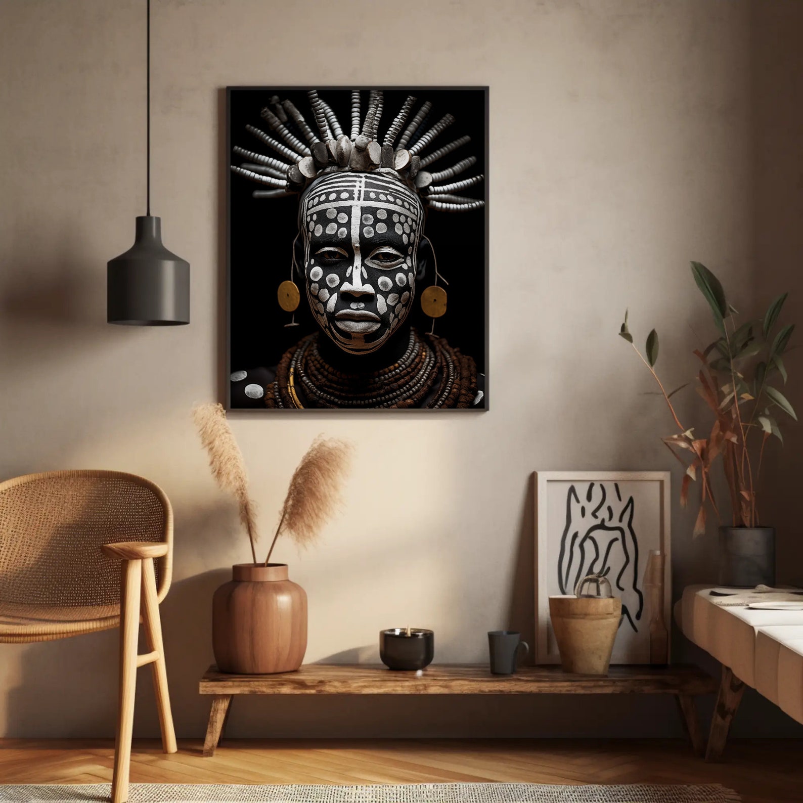 African Tribal Man Printable Art DIGITAL DOWNLOAD Photography Artwork ...