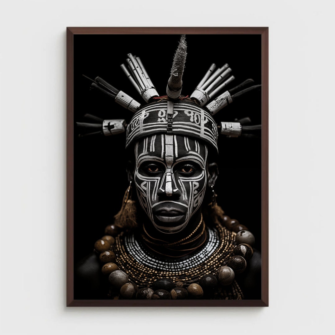 African Tribal Man Printable Art DIGITAL DOWNLOAD Photography Artwork ...