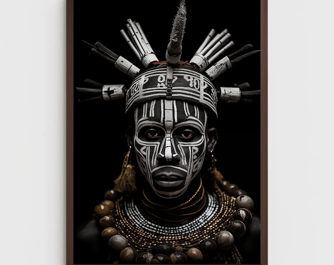 African Tribal Man Printable Art DIGITAL DOWNLOAD Photography Artwork ...